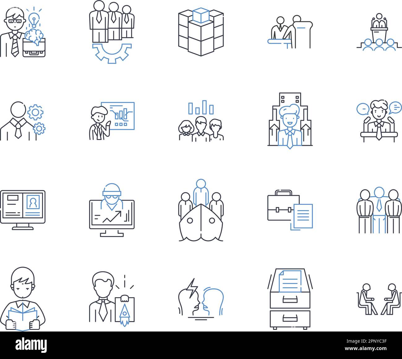 Public service line icons collection. Civic, Outreach, Community ...