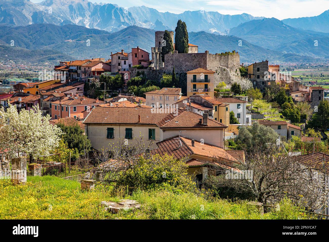 Ameglia, La Spezia, Liguria, Italy: The old town of Ameglia, in the ...