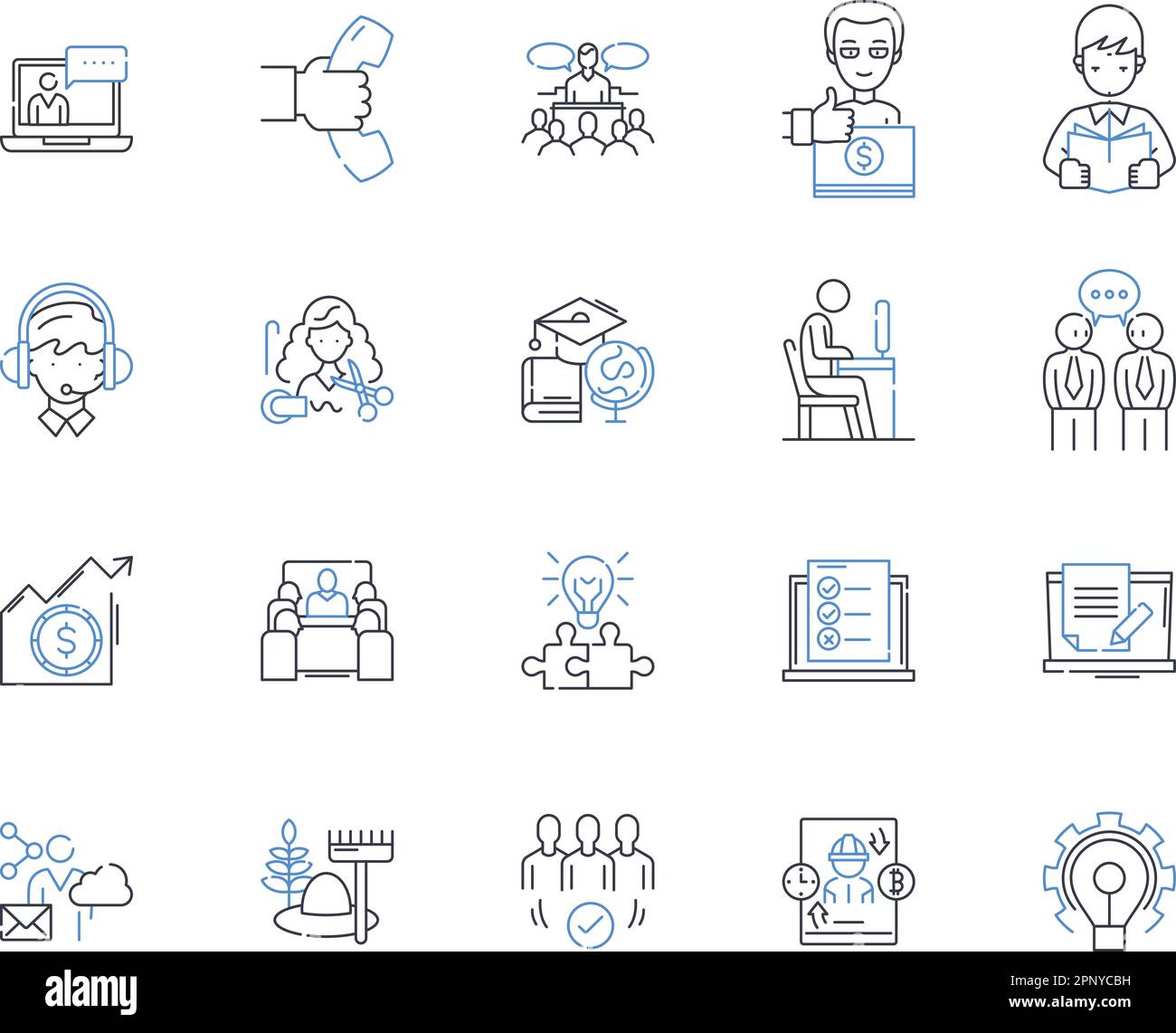 Trade industry line icons collection. Export, Import, Commerce ...