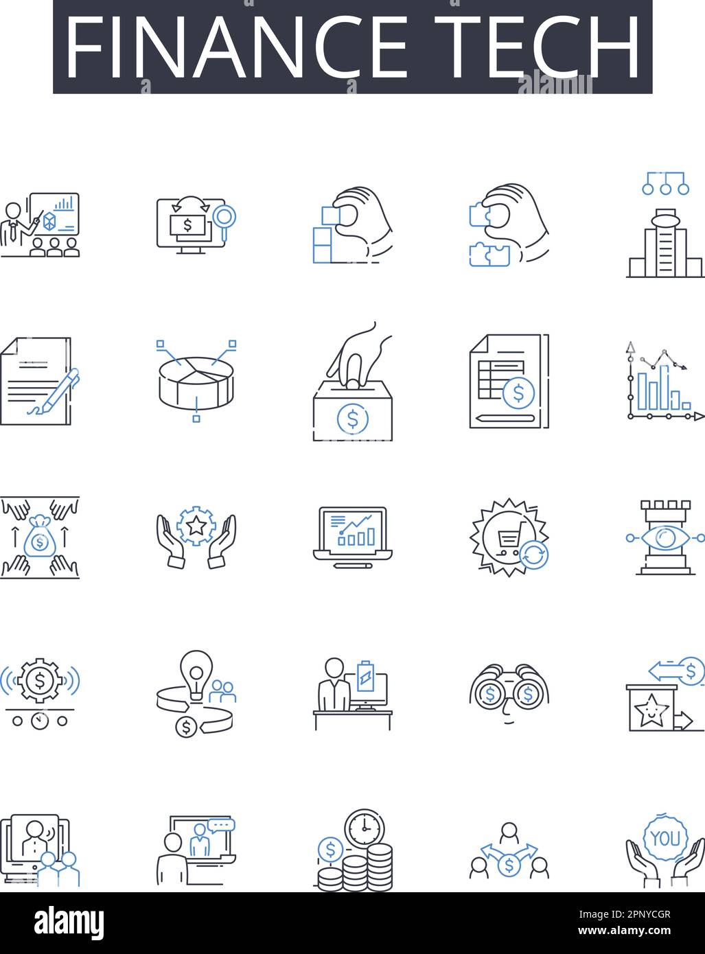 Finance tech line icons collection. Legal aid, Creative arts, Digital ... Finance tech line icons collection. Legal aid, Creative arts, Digital ...