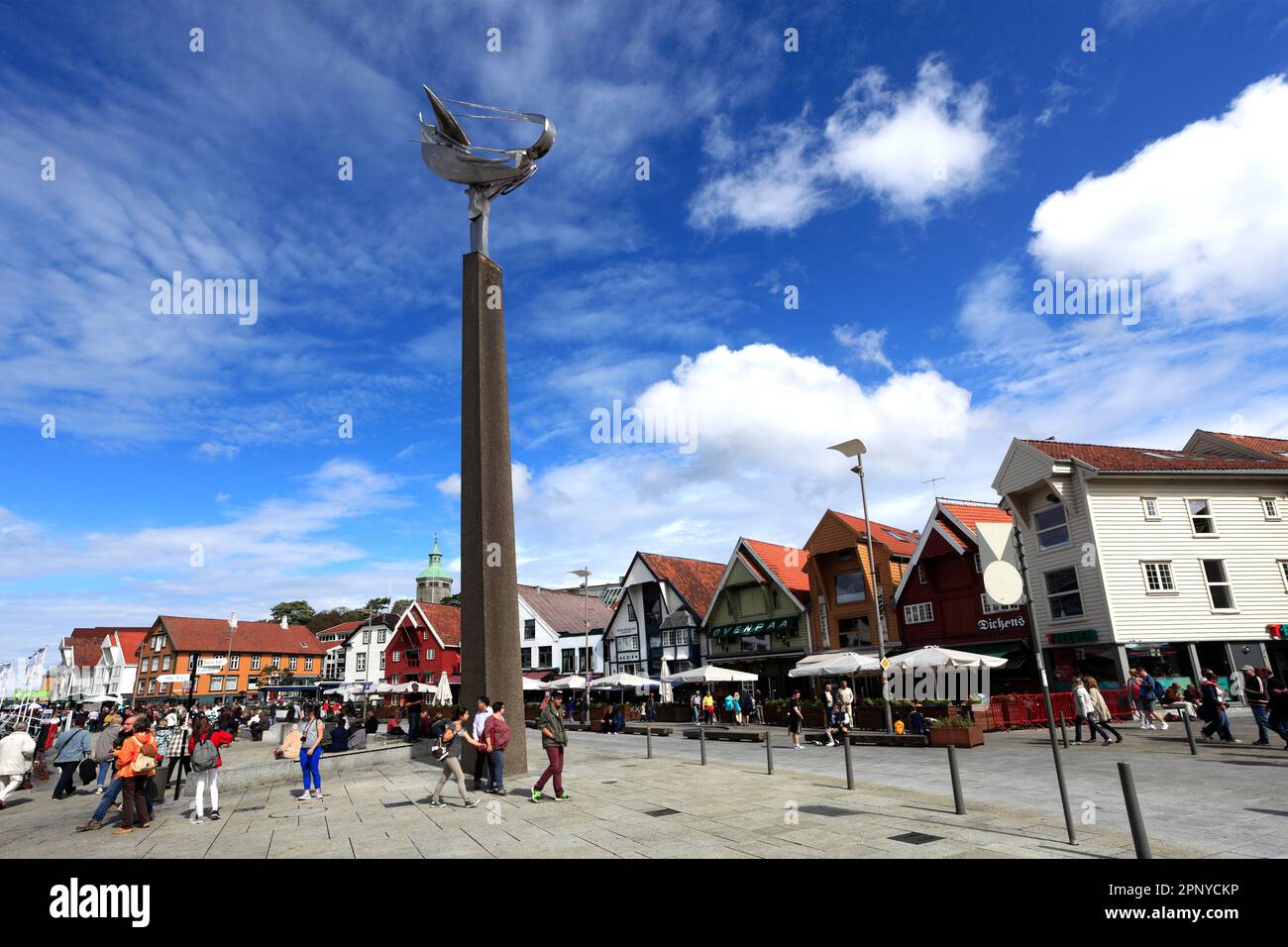 The Shrimp Monument in the Fish Market, Stavanger town, Western Fjords ...