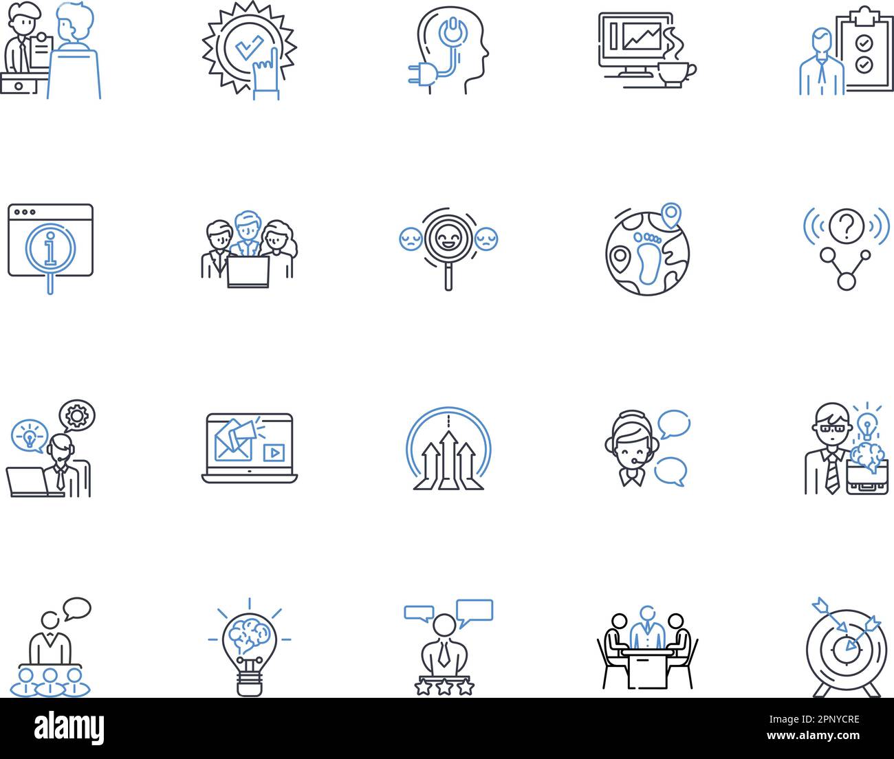Innovation concept line icons collection. Progress, Creativity ...