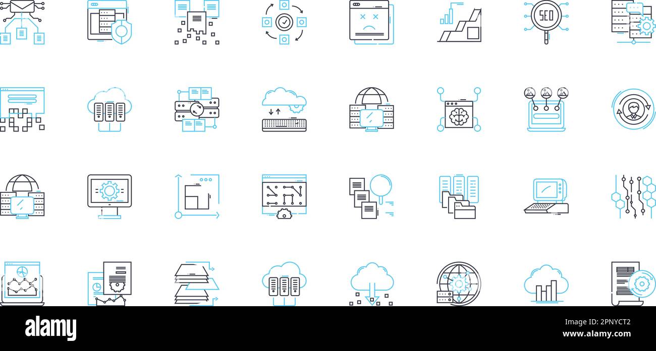 Fiscal oversight linear icons set. Budgeting, Auditing, Accounting ... Fiscal oversight linear icons set. Budgeting, Auditing, Accounting ...