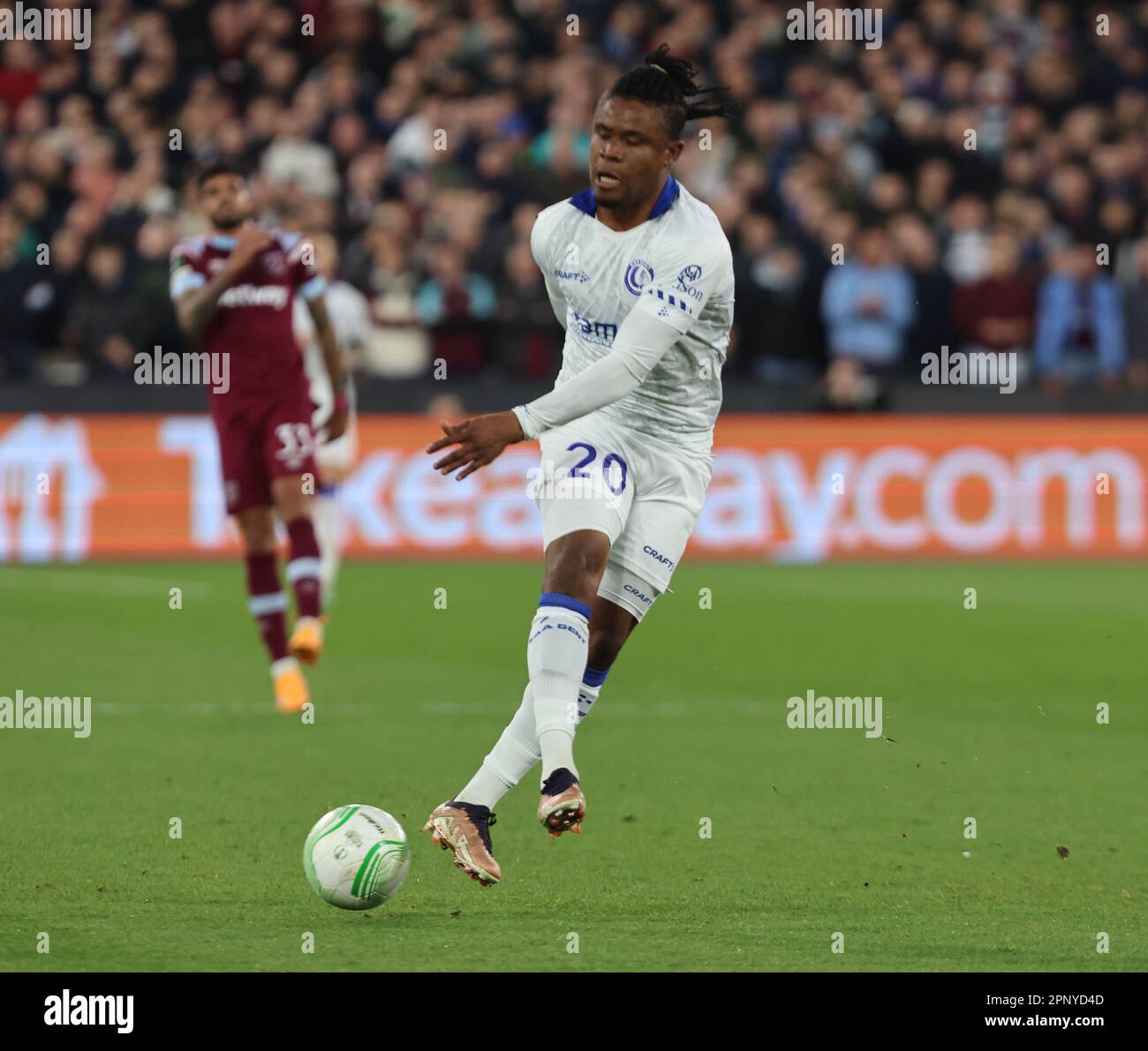 Gift Orban of KAA Gent in action during UEFA Europa Conference League ...