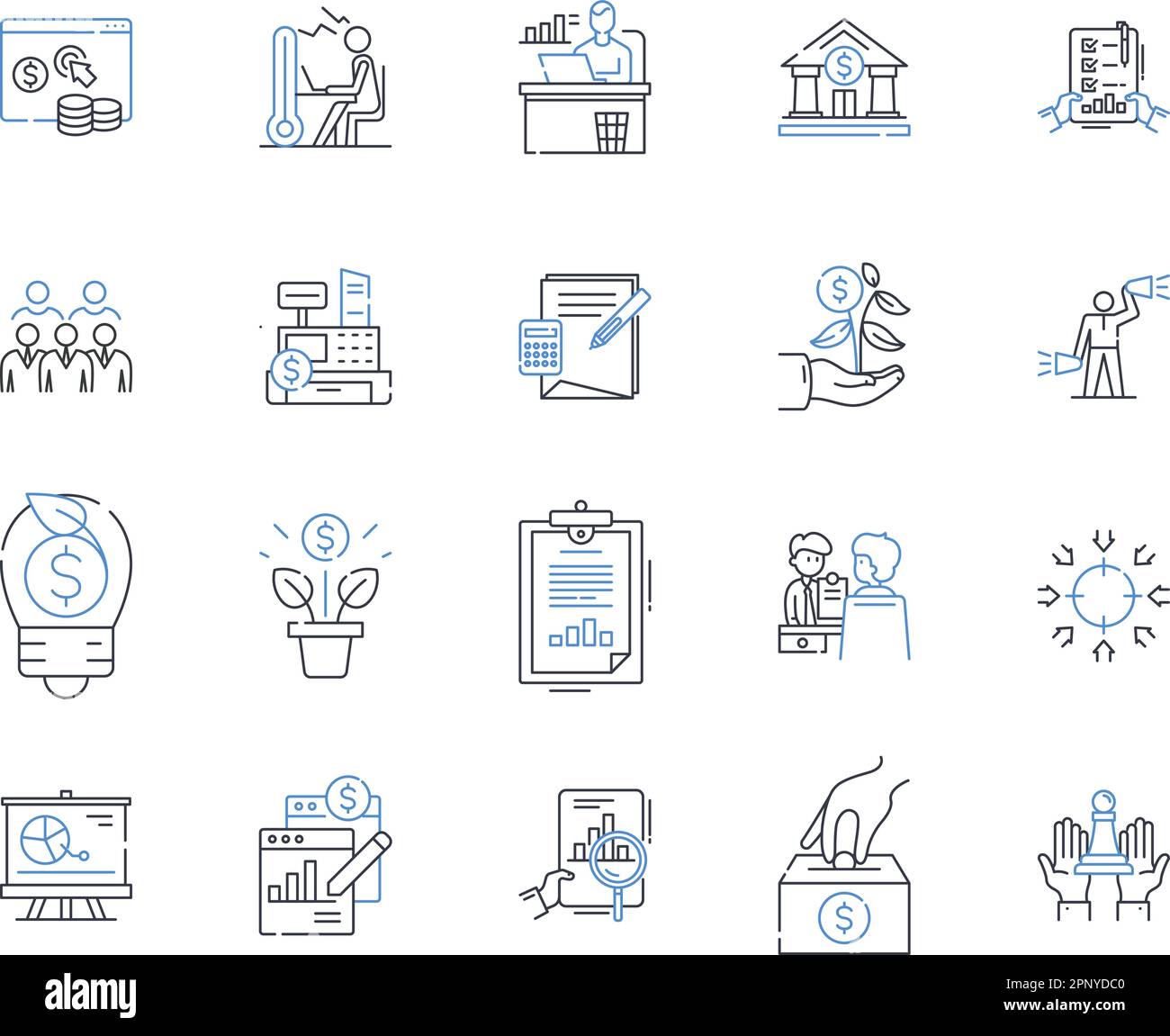 Asset Allocation line icons collection. Diversification, Portfolio ... Asset Allocation line icons collection. Diversification, Portfolio ...