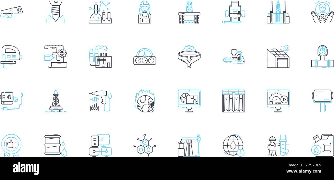 Data Analytics Linear Icons Set Mining Modeling Visualization