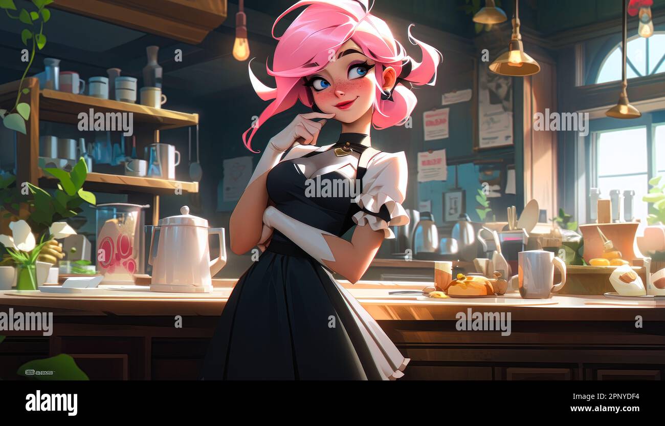 Teen girl server hi-res stock photography and images - Alamy