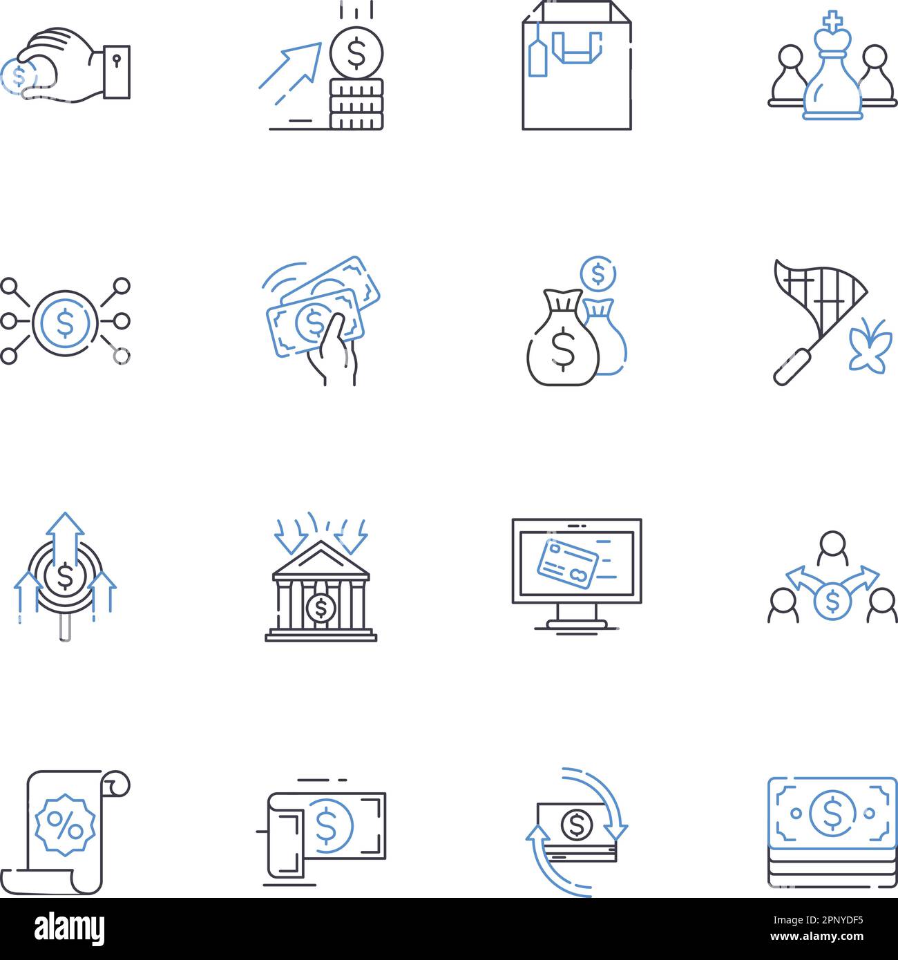 Wealth Planning Office line icons collection. Prosperity, Investing ...
