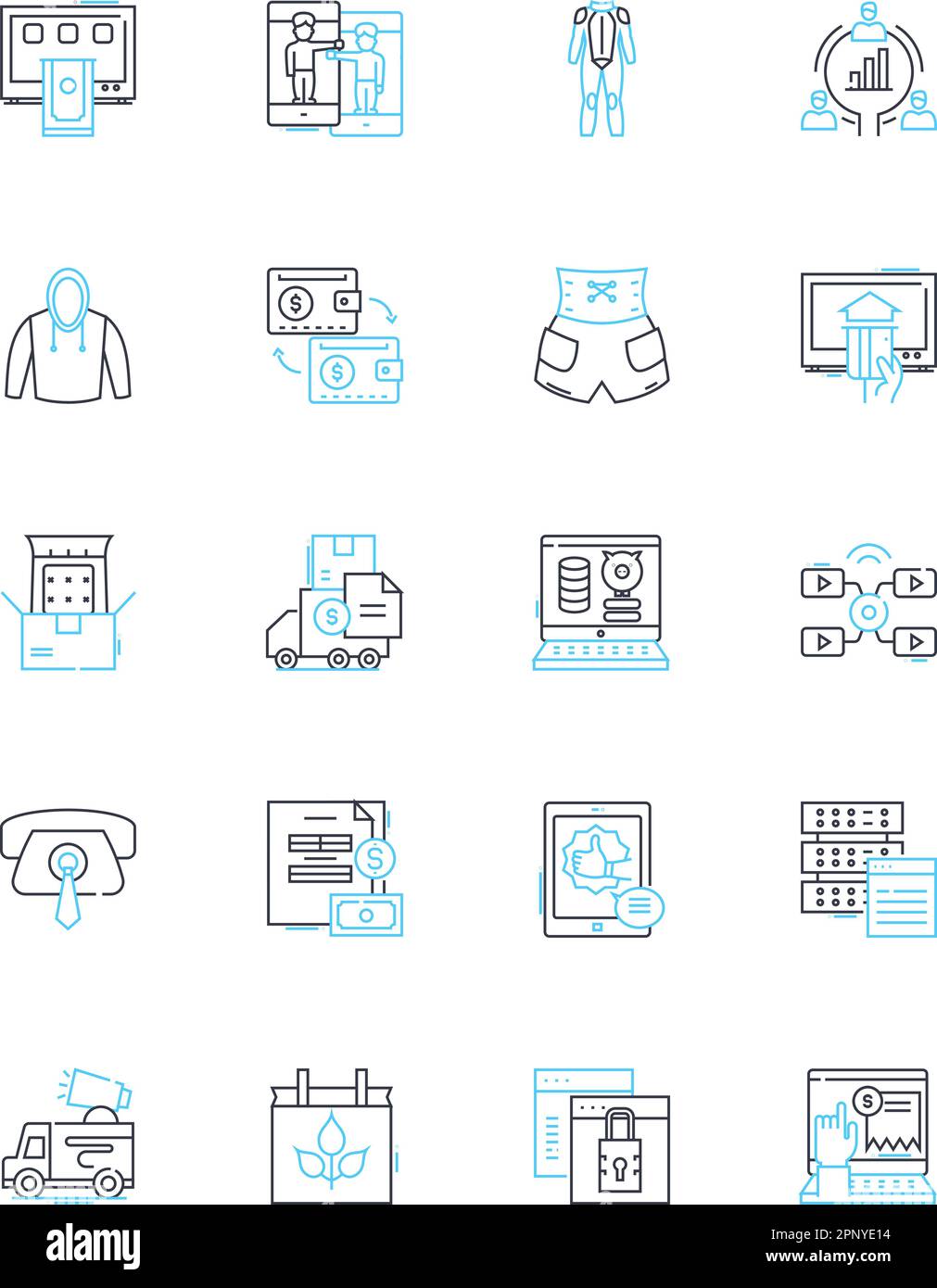 Lead generation linear icons set. Prospects, Conversion, Marketing ... Lead generation linear icons set. Prospects, Conversion, Marketing ...