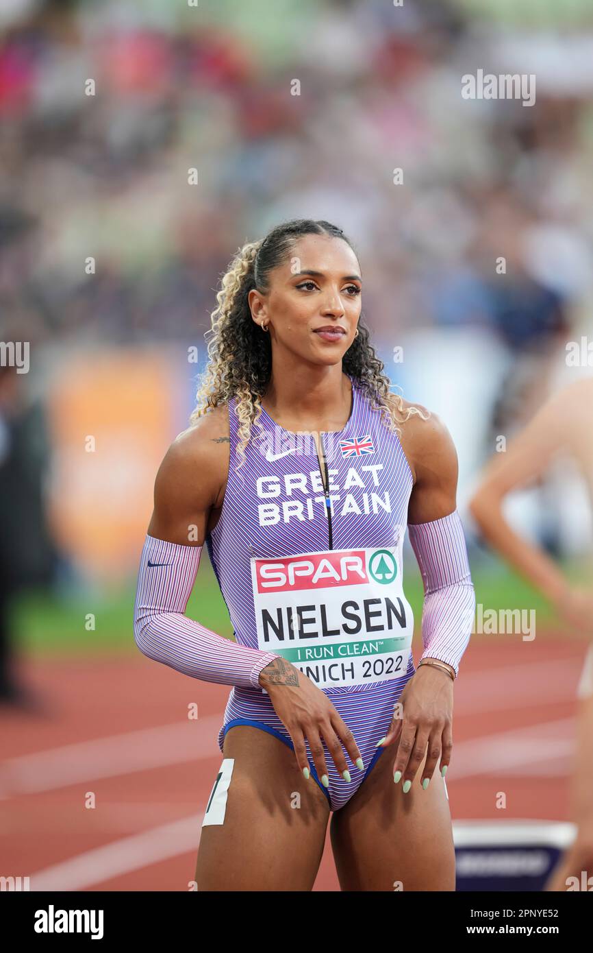 Laviai Nielsen participating in the 400 meters of the European ...