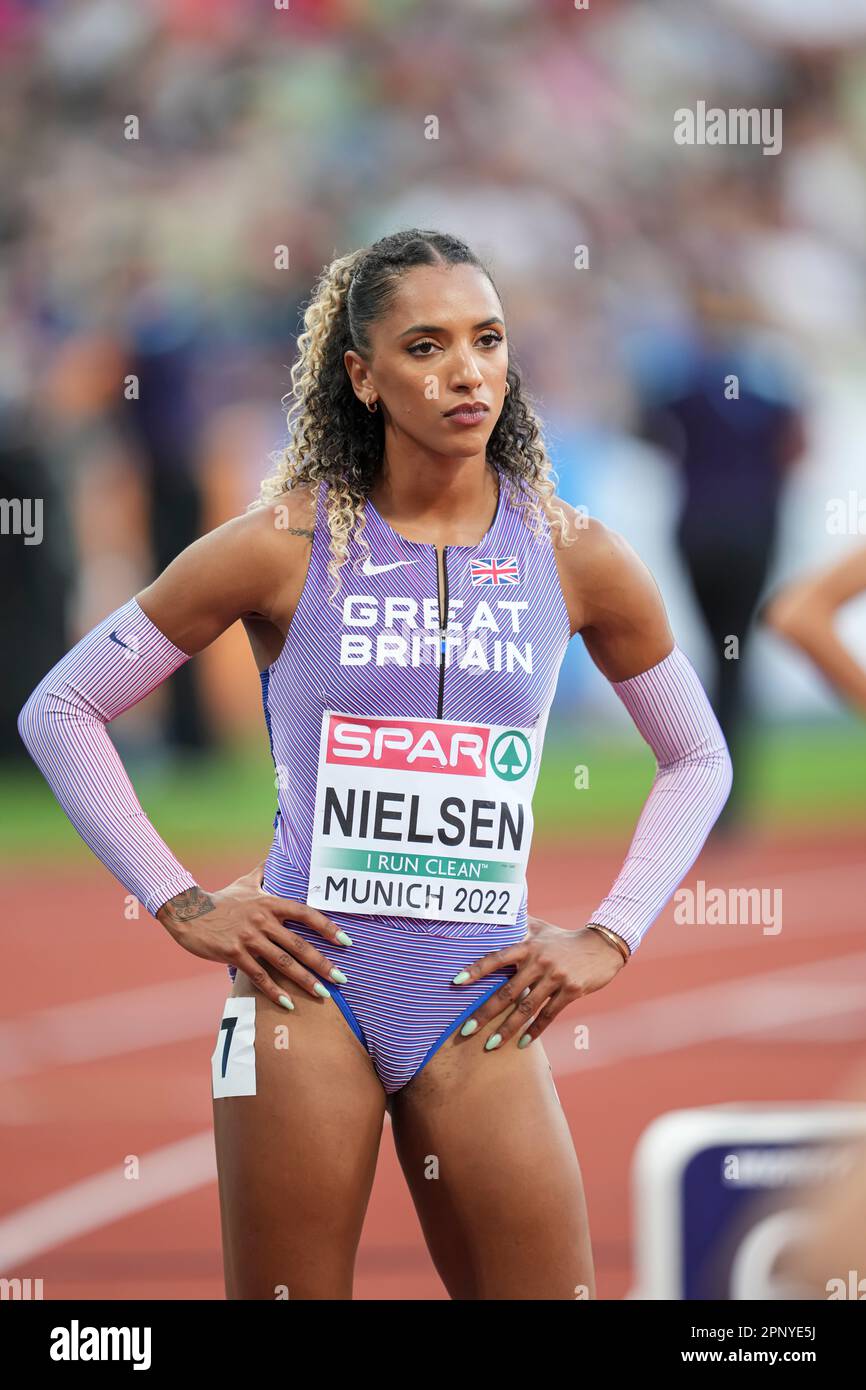 Laviai Nielsen participating in the 400 meters of the European ...