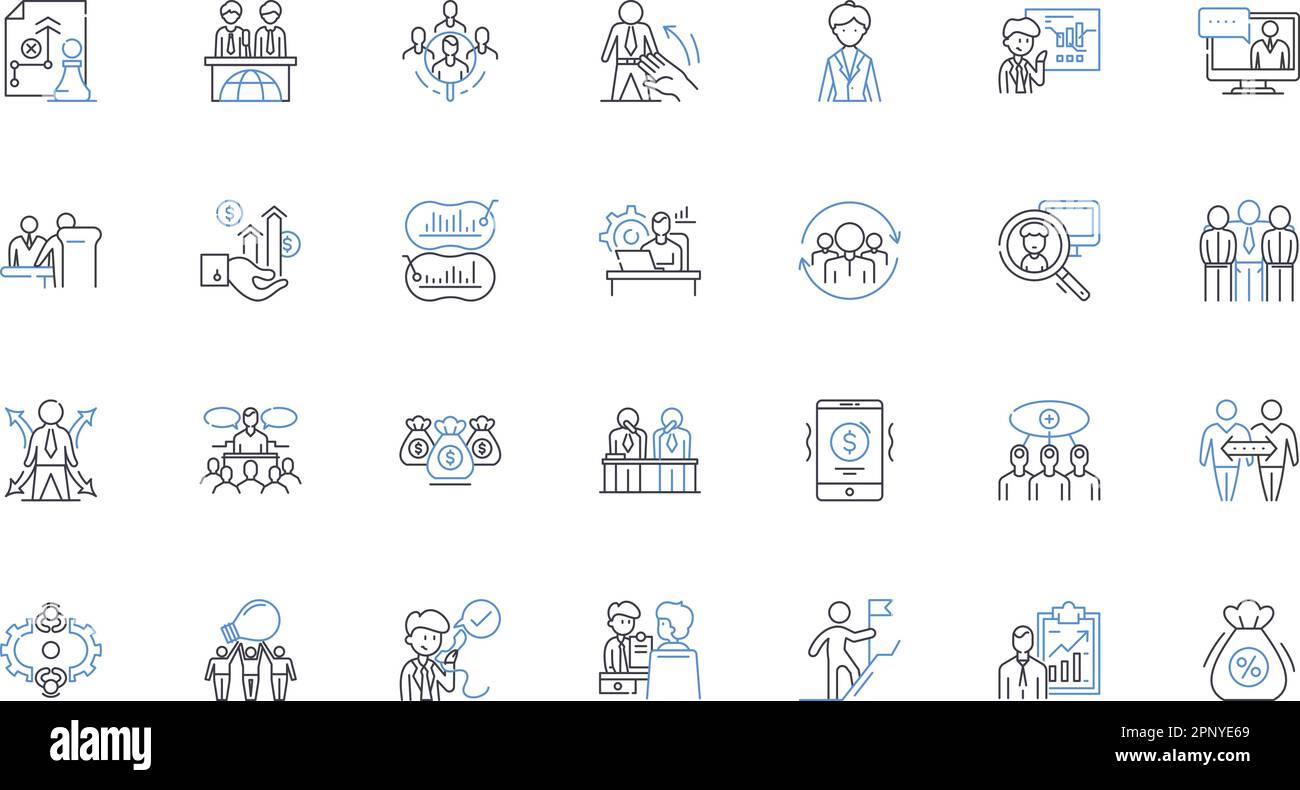 Process And Procedure Line Icons Collection Flowchart Streamlined