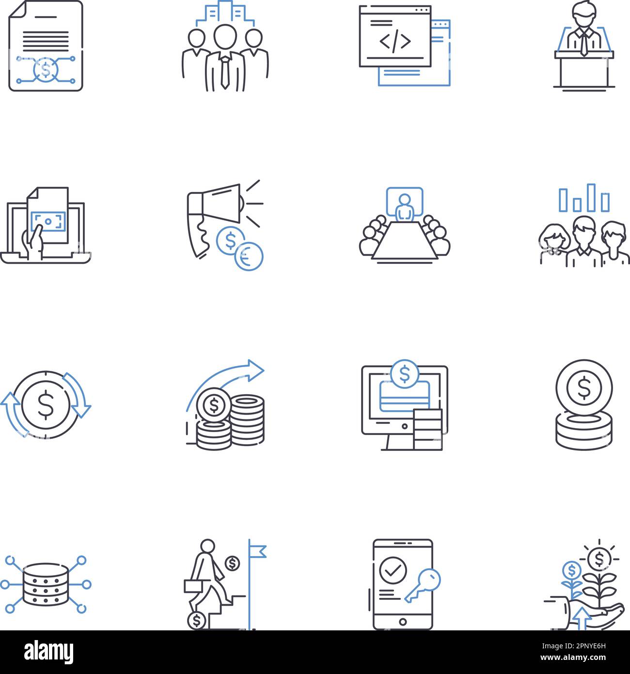 Merger And Alliance Line Icons Collection Unite Consolidate Amalgamate Integrate Join Fuse