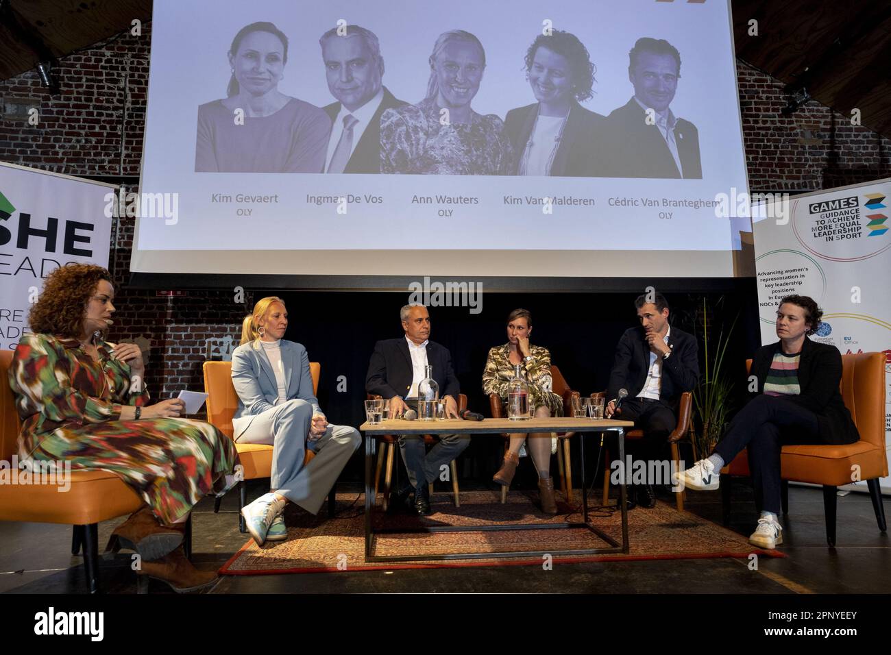 Brussels, Belgium. 20th Apr, 2023. athlete Ann Wauters, Ingmar De Vos ...