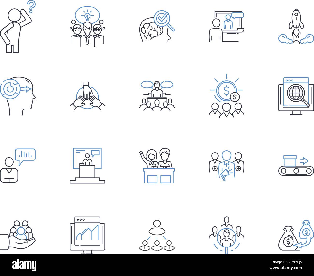 Association Line Icons Collection Unity Community Membership