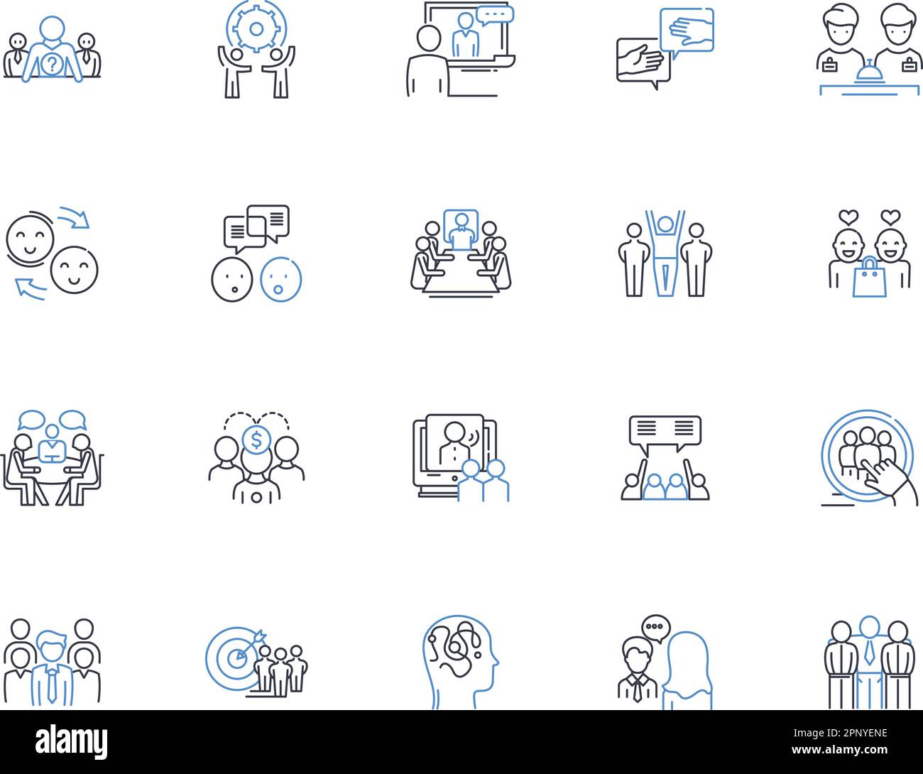 Developing line icons collection. Innovation, Growth, Progress ...
