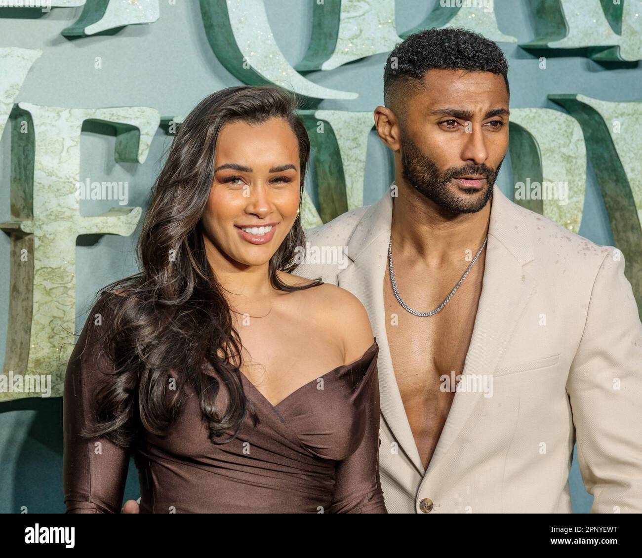 Curzon, Mayfair, London, UK. 20th April 2023. Sian Gabbidon (The Apprentice) and Clint Gordon ...