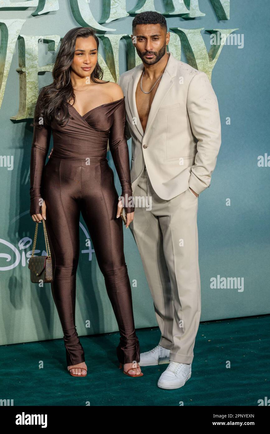 Curzon, Mayfair, London, UK. 20th April 2023. Sian Gabbidon (The Apprentice) and Clint Gordon ...