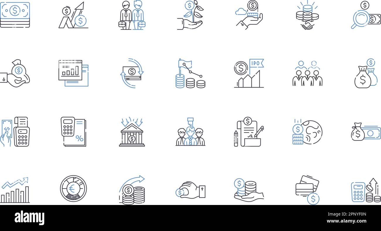 Capital management line icons collection. Investment, Portfolio, Assets ...