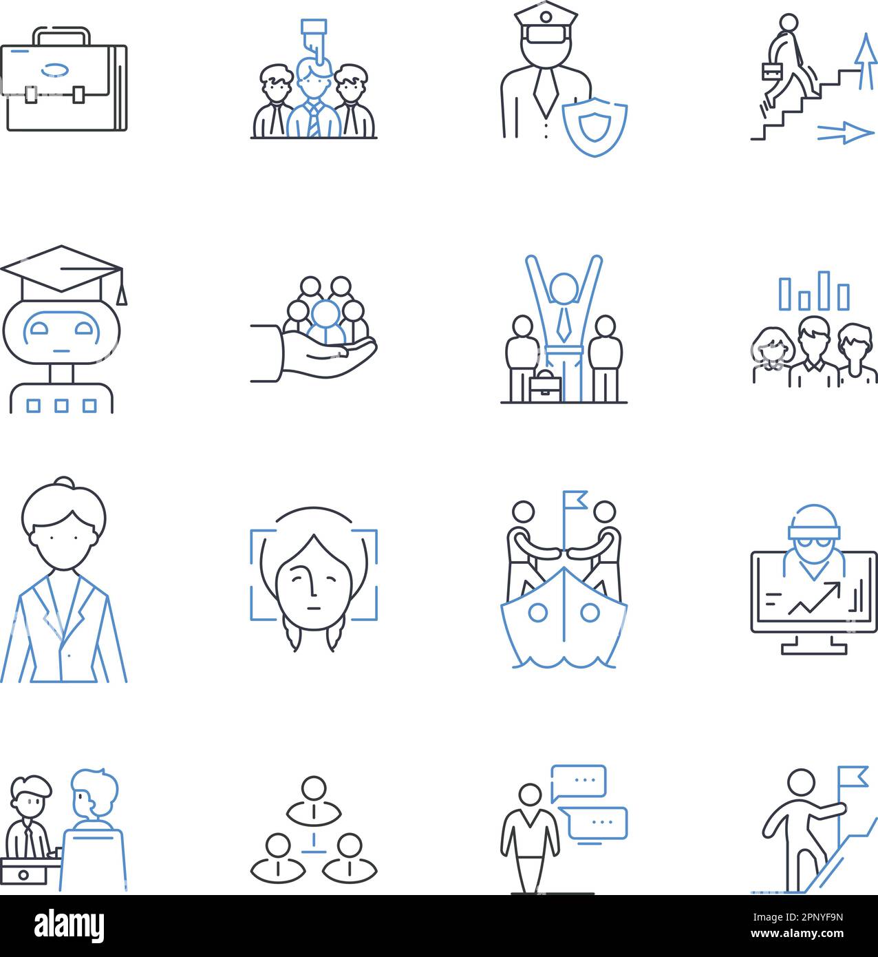 Career enhancement line icons collection. Advancement, Promotion ... Career enhancement line icons collection. Advancement, Promotion ...