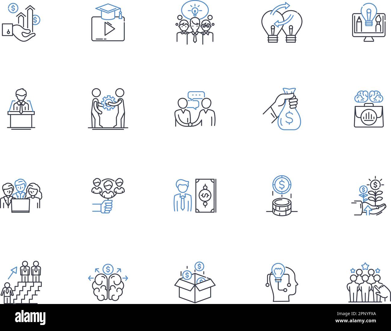 Dedication line icons collection. Commitment, Perseverance, Loyalty ...