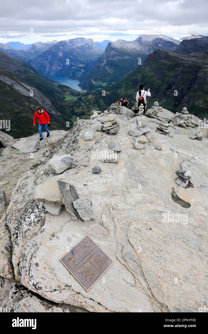 Overlooking geiranger village hi-res stock photography and images - Alamy