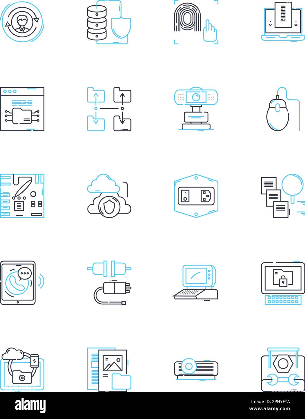 Video tools linear icons set. Edit, Record, Stream, Encode, Cut, Merge ... Video tools linear icons set. Edit, Record, Stream, Encode, Cut, Merge ...