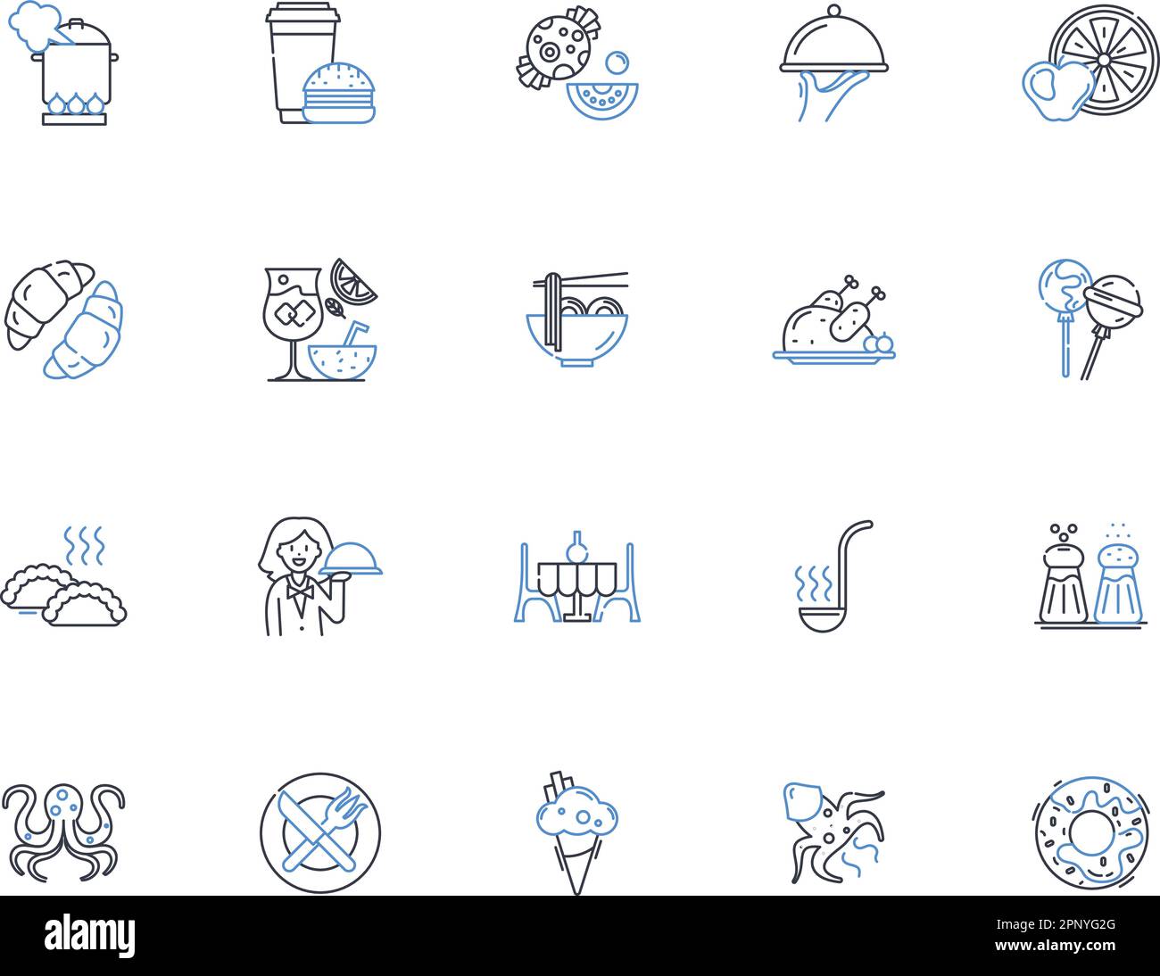 Diet line icons collection. Nutrition, Health, Fitness, Plant-based ...