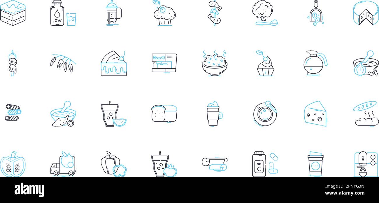 Creative Cuisine linear icons set. Artistic, Inventive, Fusion, Gourmet ... Creative Cuisine linear icons set. Artistic, Inventive, Fusion, Gourmet ...