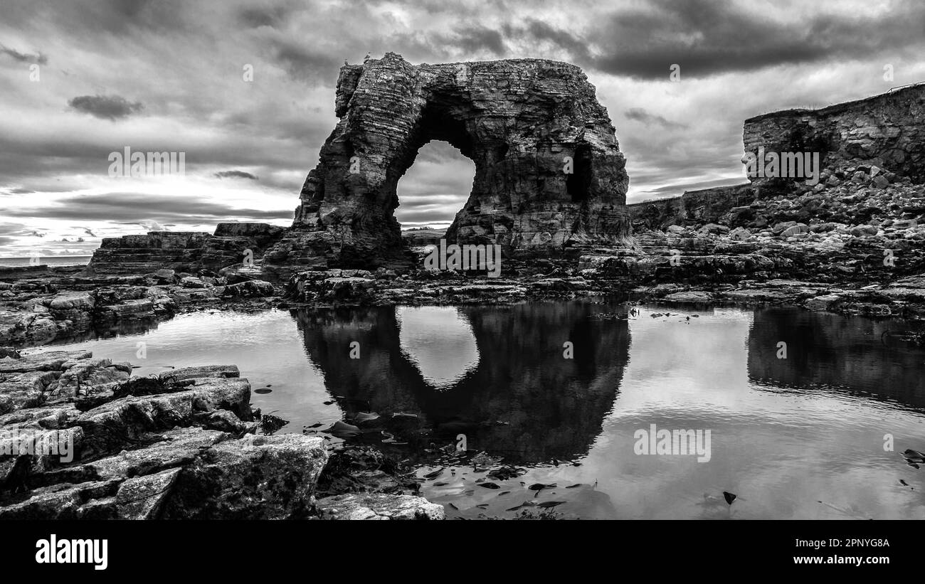 Marsden rock tyne wear england Black and White Stock Photos & Images ...