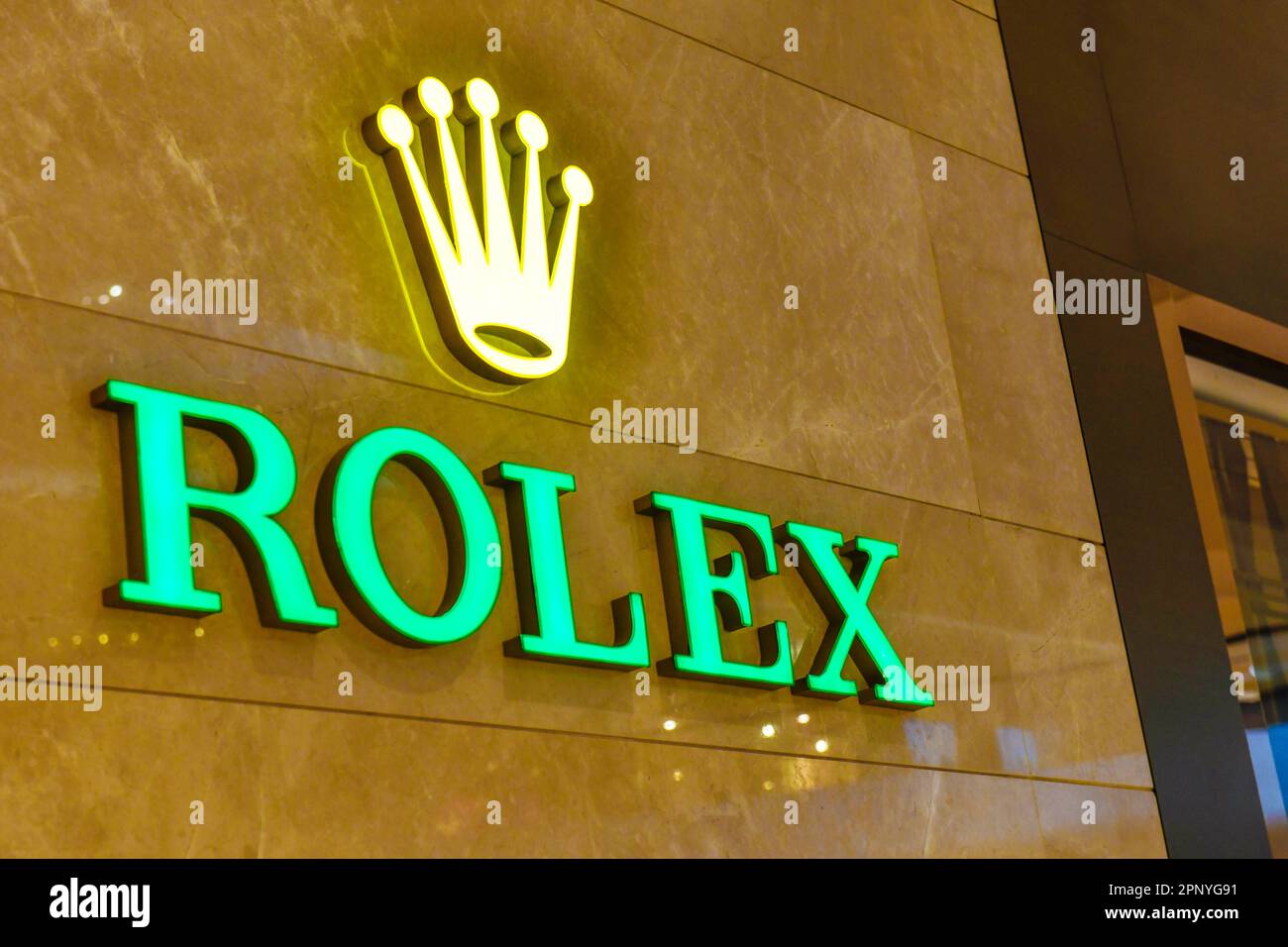 BANGKOK, THAILAND - April 12, 2022 : Rolex storefront in central ...