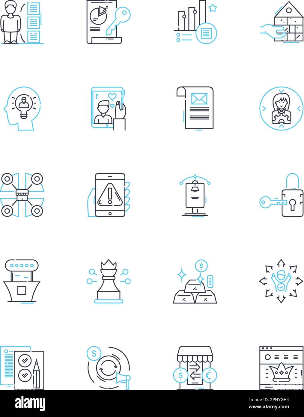 Marketing linear icons set. Advertising, Analysis, Branding, Consumer ...