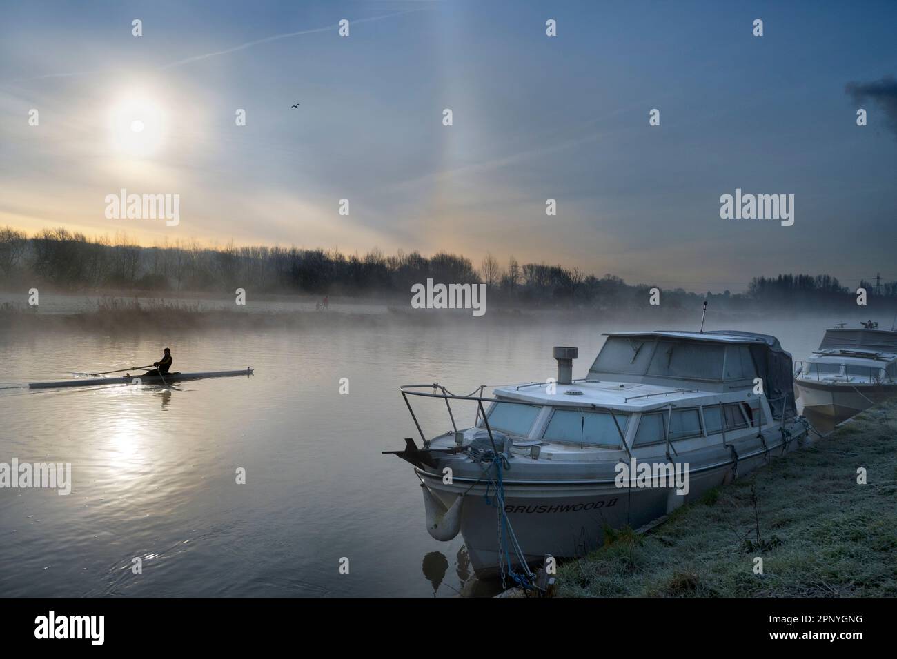 Saint Helen's Wharf is a noted beauty spot on the River Thames, just ...