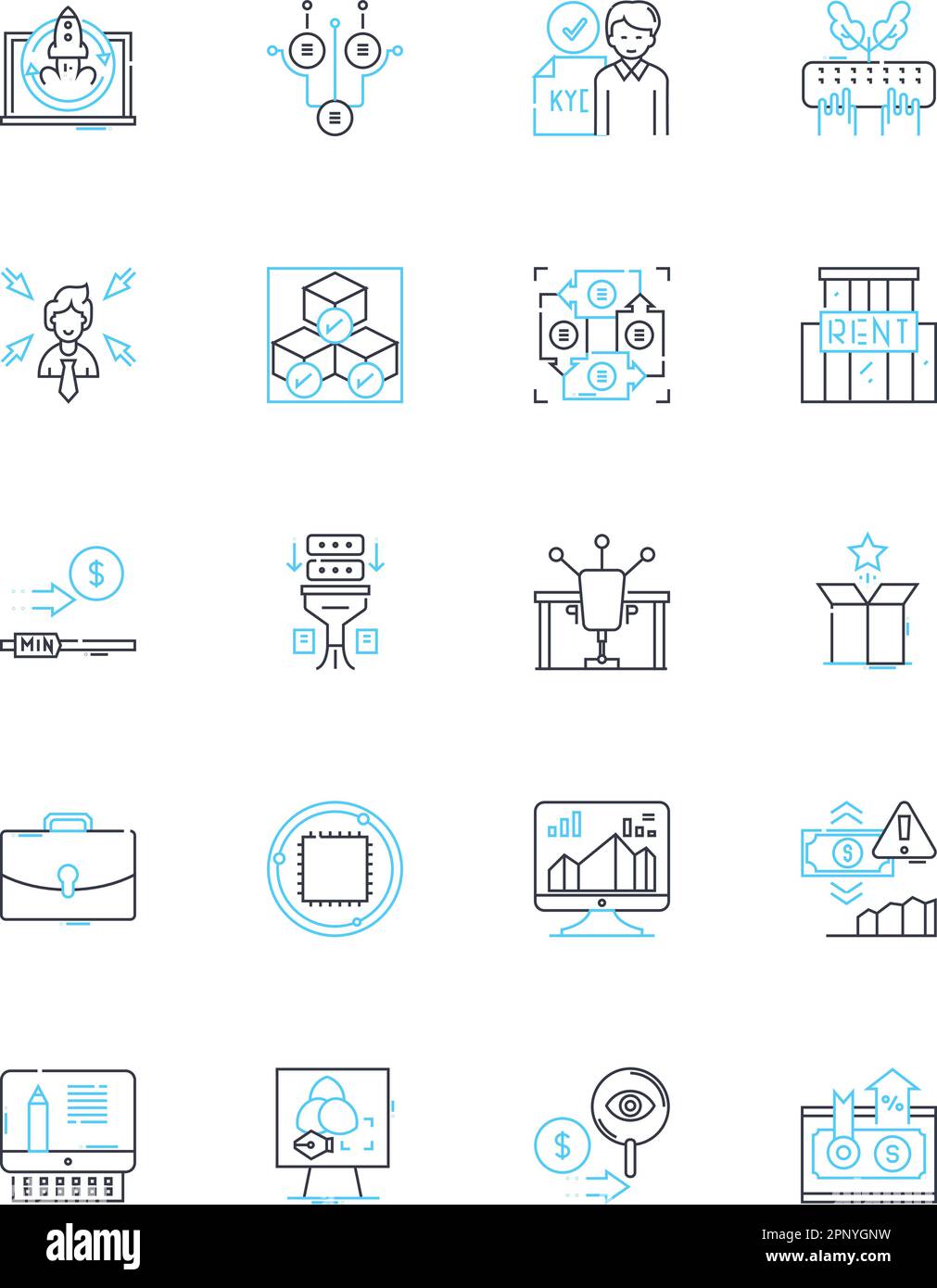 Marketing campaign linear icons set. Strategy, Targeting, Messaging ... Marketing campaign linear icons set. Strategy, Targeting, Messaging ...