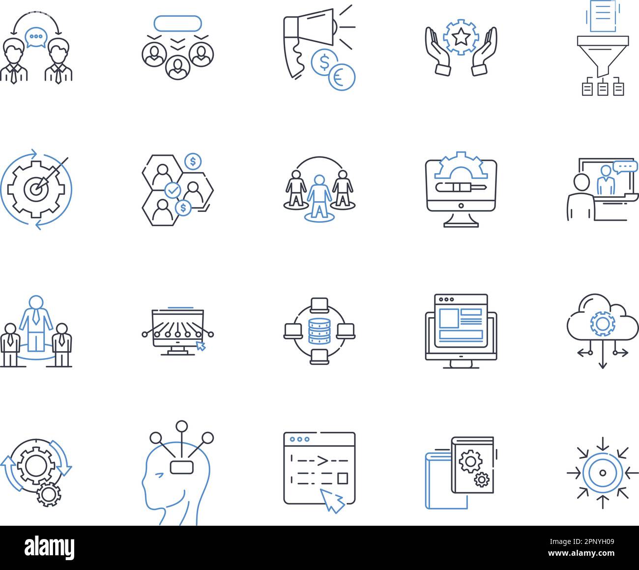 Reaction line icons collection. Surprise, Shock, Anticipation ...