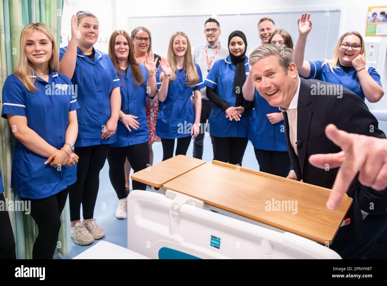 Labour leader Keir Starmer during a visit to Middlesbrough College to ...