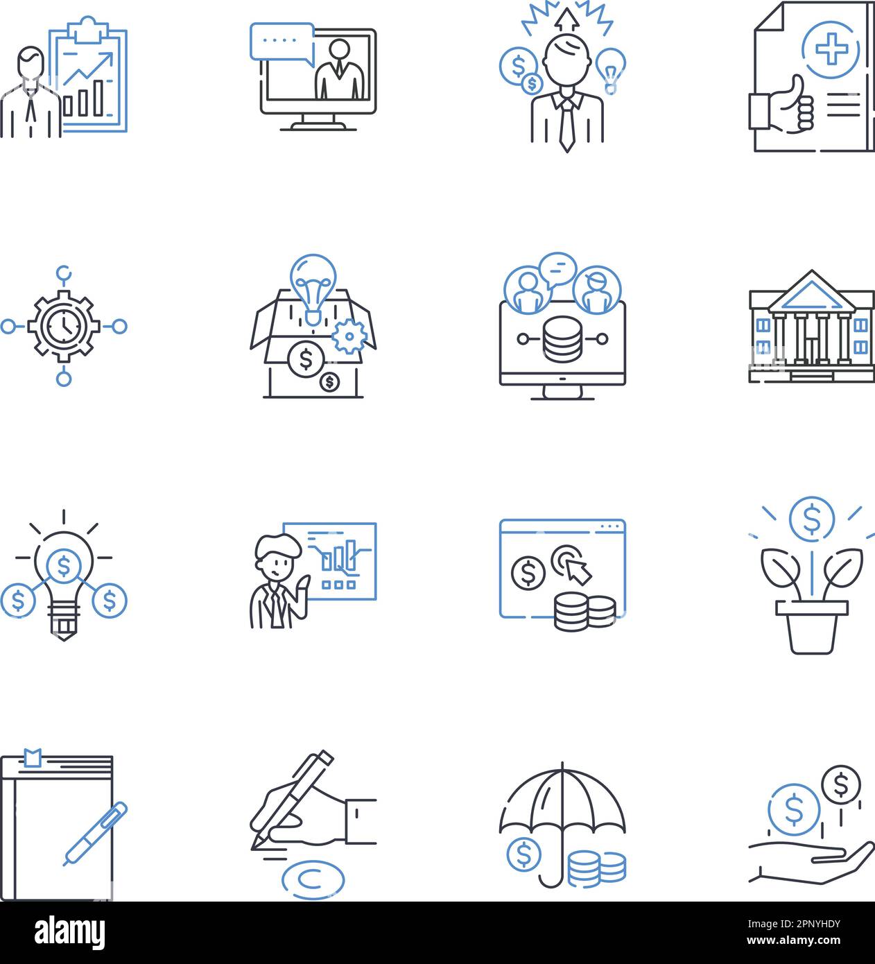 Supply Chain Management line icons collection. Materials, Logistics ...