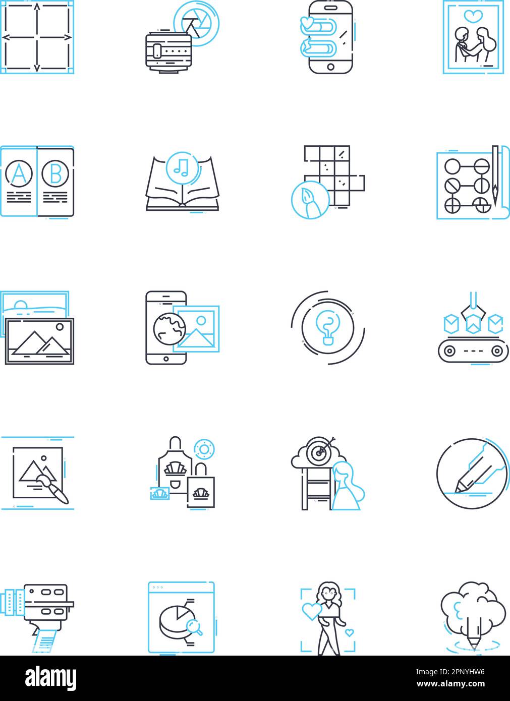Visual Design Linear Icons Set Composition Color Typography Layout Grid Contrast Balance
