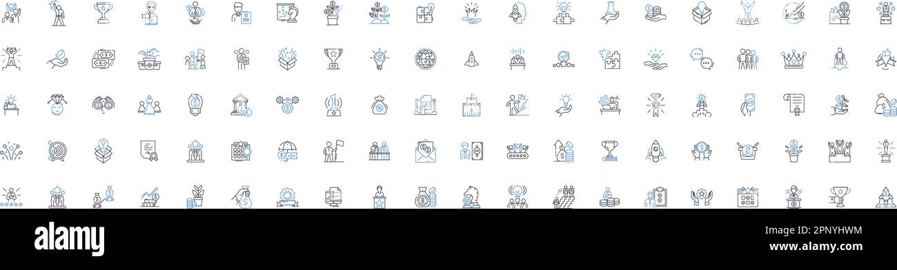 Economic growth line icons collection. Prosperity, Development ...