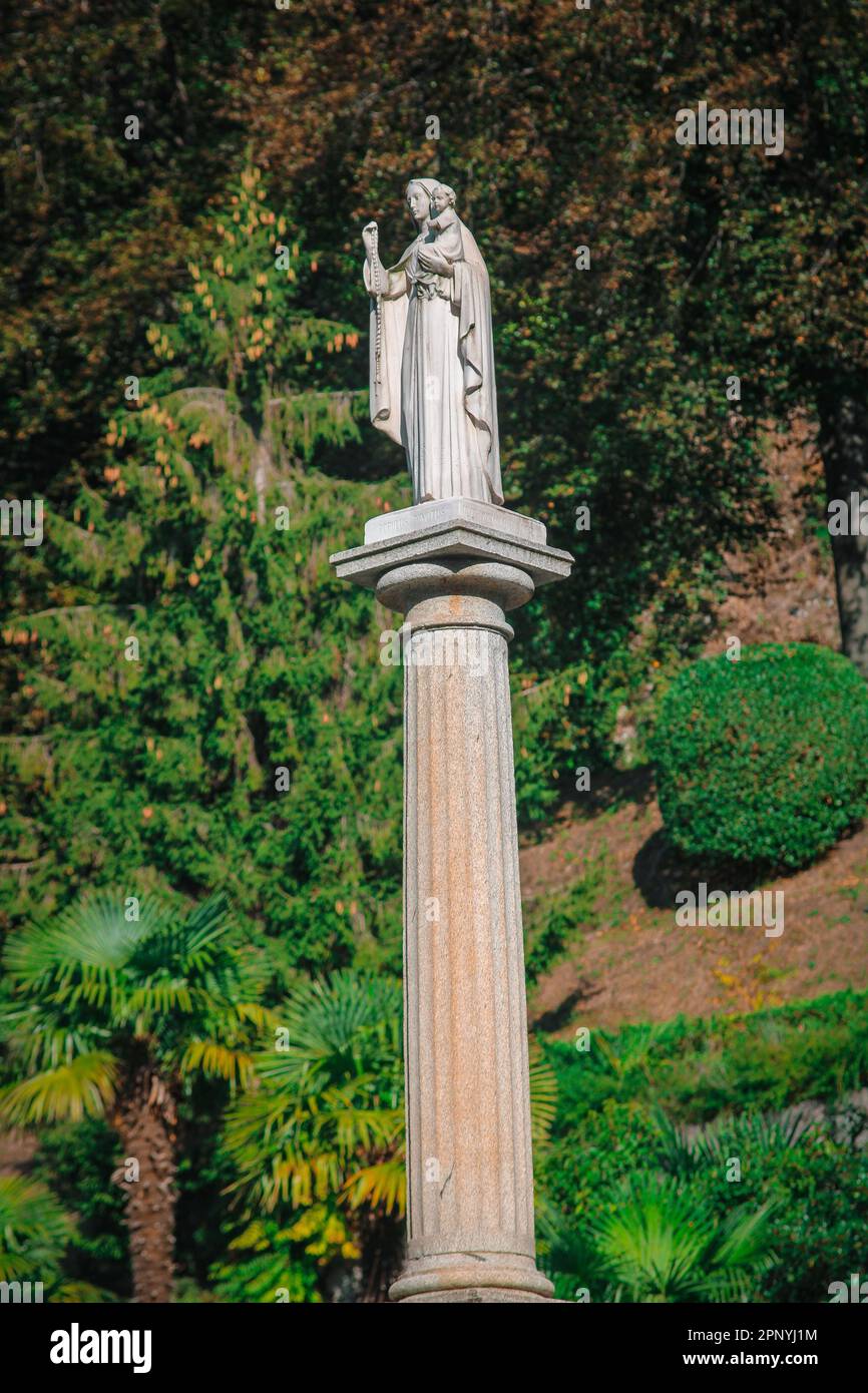 Virgin Mary Statue Lake Como Stock Photo - Alamy