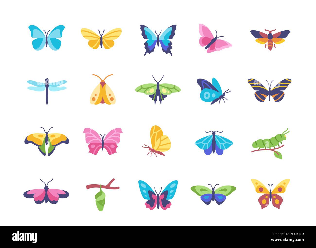 Bright insects set Stock Vector Image & Art - Alamy
