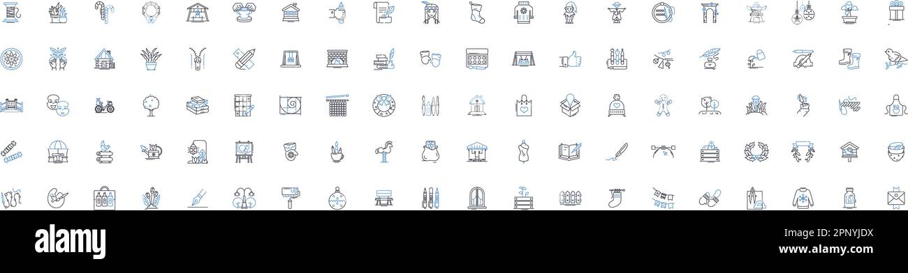 Handmade venture line icons collection. Artisan, Craftsmanship ...