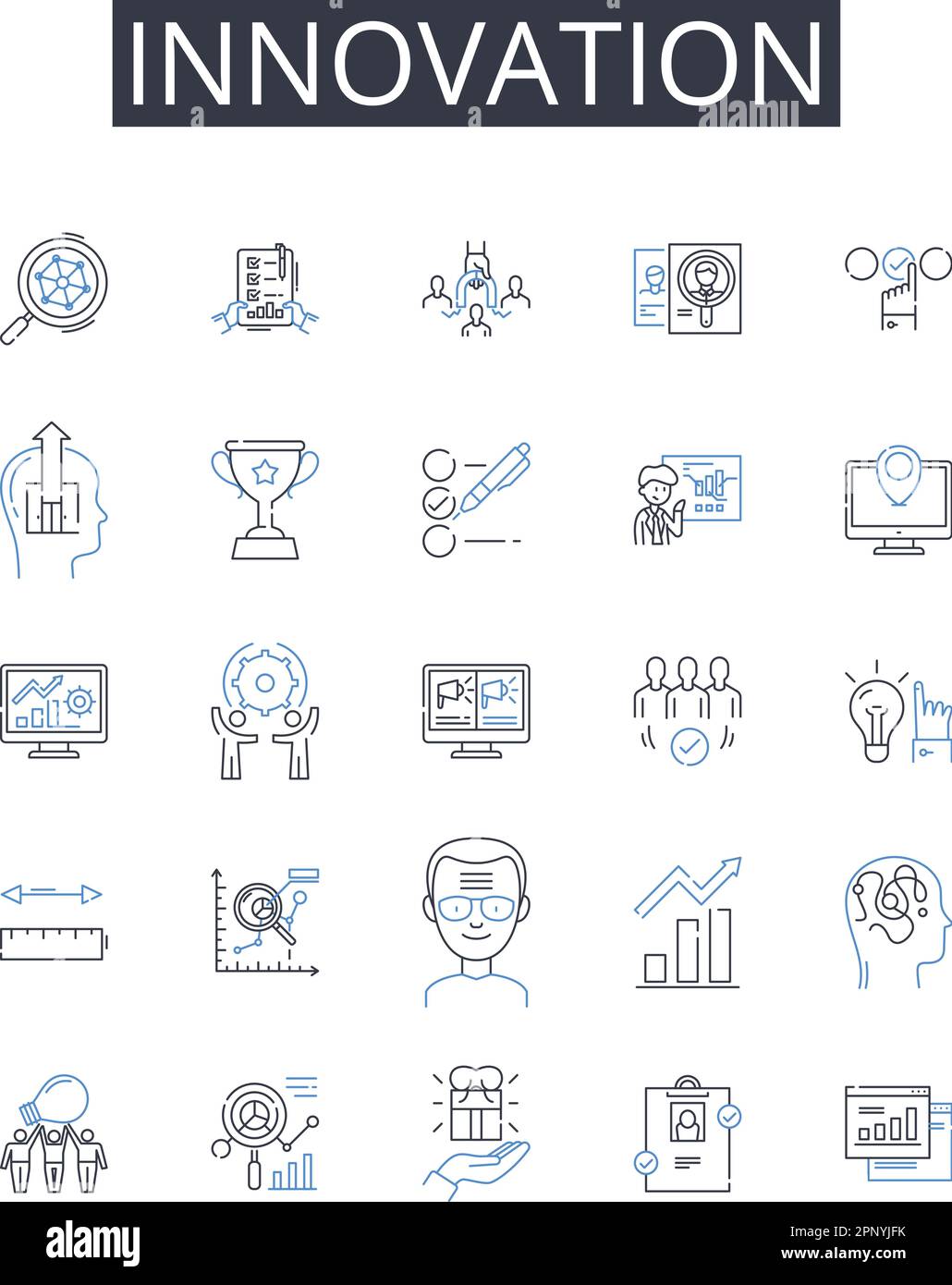 Innovation line icons collection. Creativity, Ingenuity, Originality ...