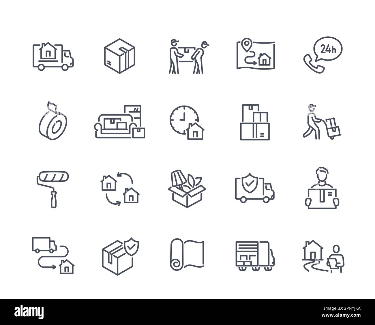 Moving service icons Stock Vector Image & Art - Alamy