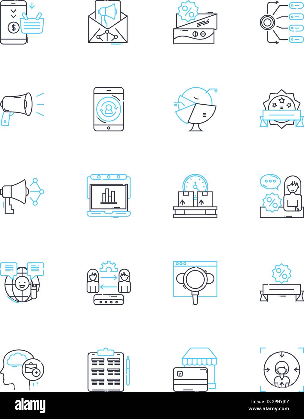 Web Development Firm Linear Icons Set Code Design Uiux Backend Frontend Development