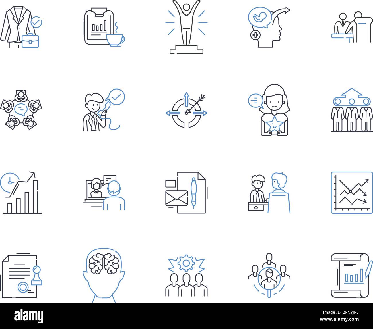 Staff oversight line icons collection. Supervision, Management ... Staff oversight line icons collection. Supervision, Management ...