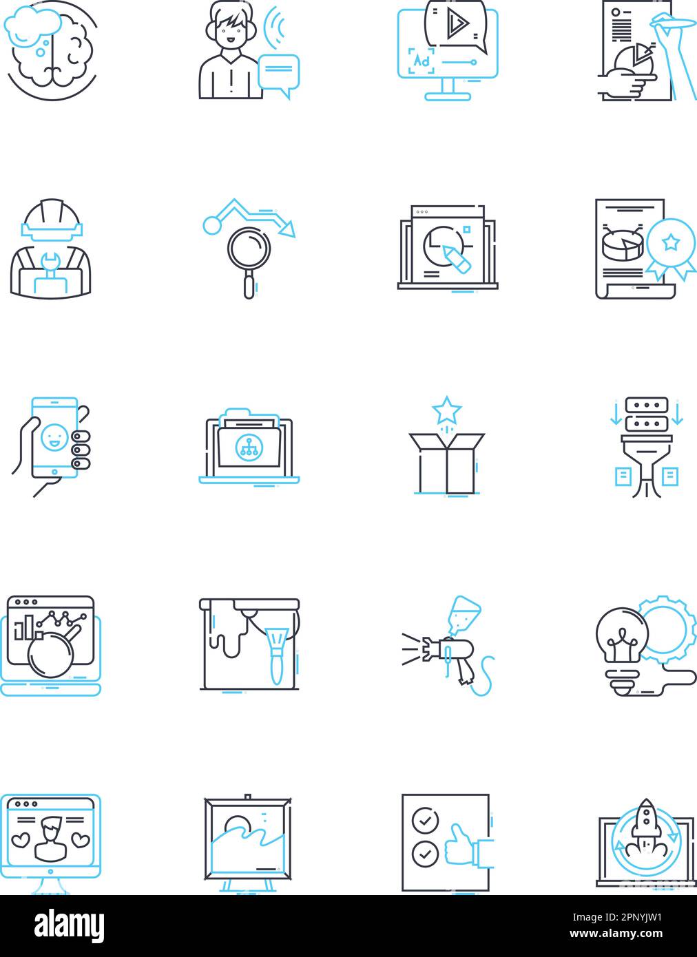 Document Control Linear Icons Set Compliance Tracking Workflow Archiving Approval