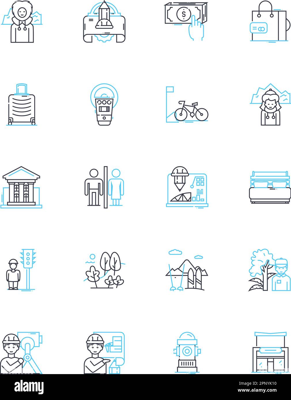 Large houses linear icons set. Mansion, Estate, Palace, Manor, Villa ... Large houses linear icons set. Mansion, Estate, Palace, Manor, Villa ...