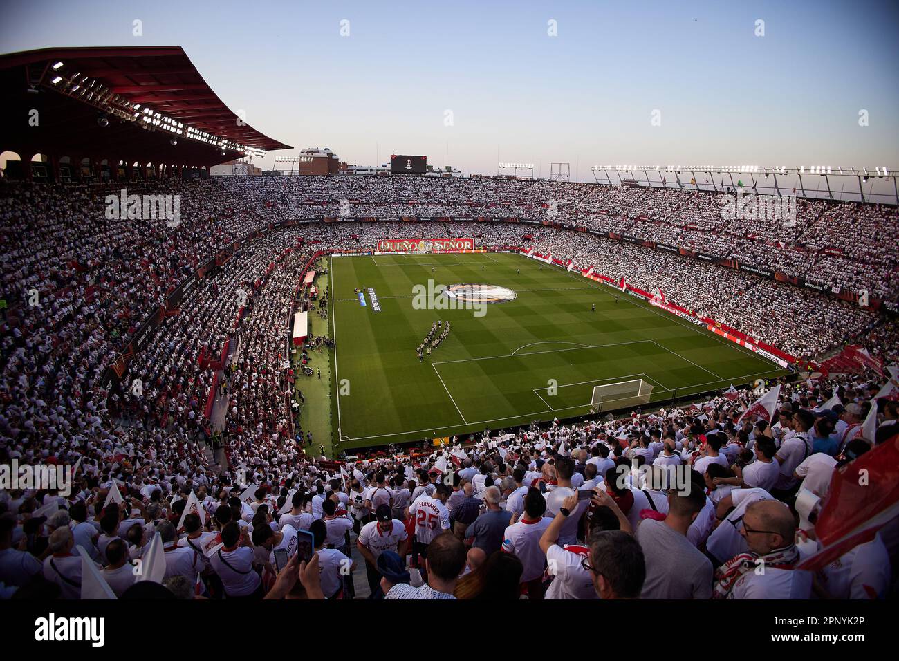 Seville, Spain. 20th Apr, 2023. The Estadio Ramon Sanchez Pizjuan is ...