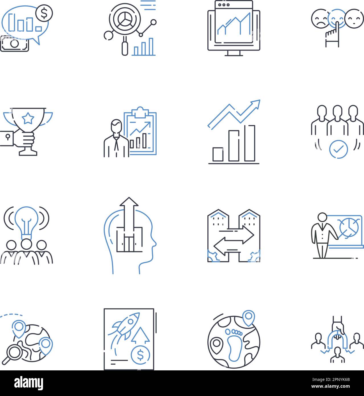 Financial success line icons collection. Wealth, Prosperity, Abundance ...